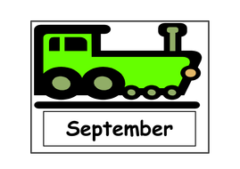 Birthday Month Train Display | Teaching Resources