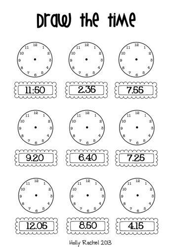 Telling Time Unit | Teaching Resources