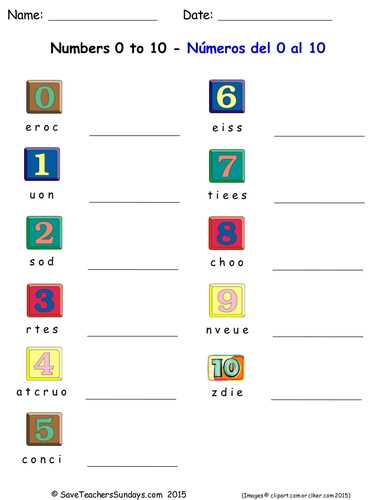 Spanish Numbers 1 to 10 Worksheets and Activities | Teaching Resources