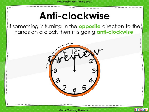 Clockwise and Anti-clockwise - KS1 | Teaching Resources