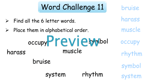 Spellings: Year 6 - Word Challenges | Teaching Resources