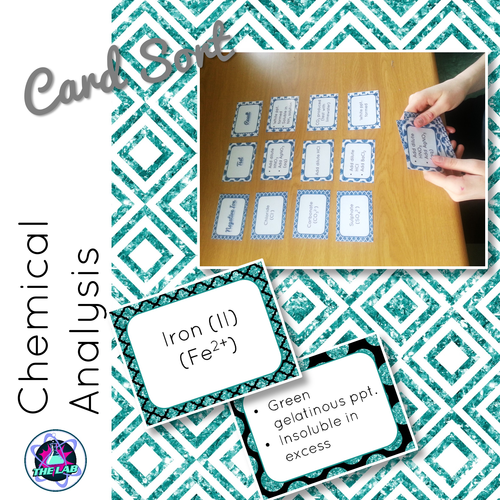 Chemical Analysis Card Sort | Teaching Resources