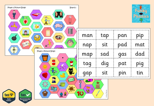 Phonics Phase 2 3 Picture Bingo Covering Set 1 7 Sounds And Consonant