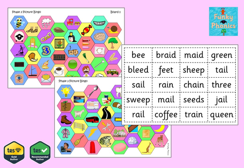 Phonics Phase 3 Picture Bingo. | Teaching Resources