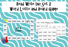 Phonics Read Write Inc Set 2 Word Lotto and Board Game by FunkyPhonics ...