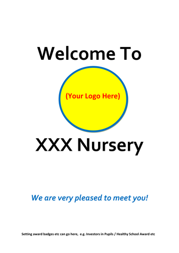 Nursery Welcome / Introduction / New Starter Booklet by EYFSMagic - UK ...