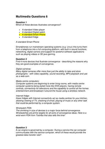 Higher Computing Multimedia Resources | Teaching Resources