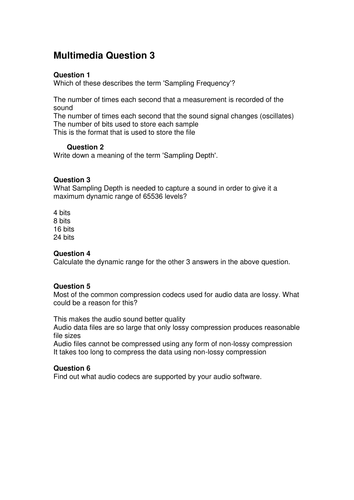 Higher Computing Multimedia Resources | Teaching Resources