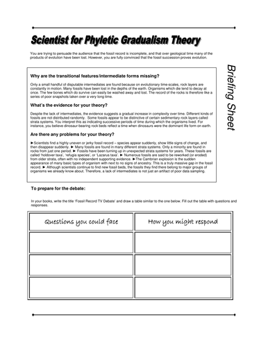 The Fossil Record | Teaching Resources