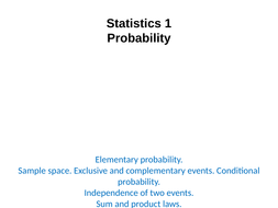 Statistics 1 PowerPoint Pack | Teaching Resources