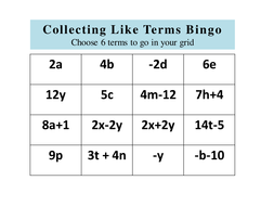 KS3 Simplifying Expressions Activities | Teaching Resources