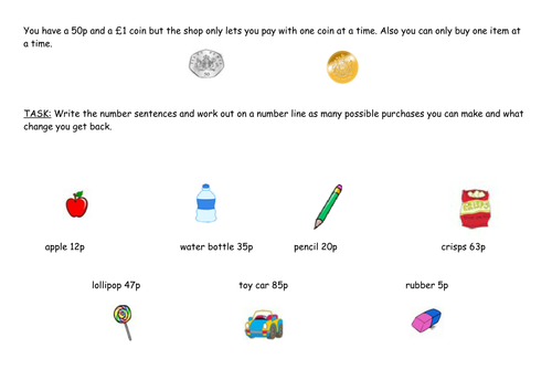 Year 2 Shop Full Lesson: 3 differentiated worksheets and plan ...