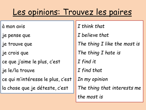 French IGCSE Module 1 - Self, Family and Friends - vocab, translations ...