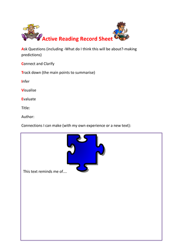 Active Reading-Comprehension or Guided Reading Activities | Teaching ...
