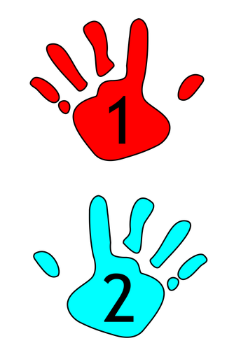 Handprint number lines | Teaching Resources