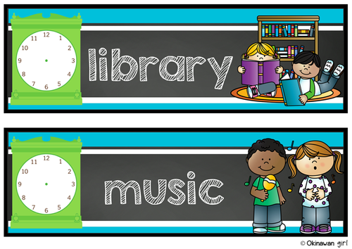 Class Schedule EDITABLE Display Set | Teaching Resources