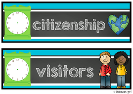Class Schedule EDITABLE Display Set | Teaching Resources