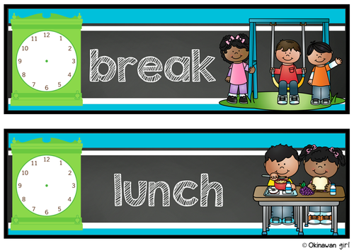 Class Schedule EDITABLE Display Set | Teaching Resources