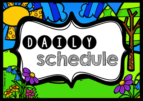 Class Schedule EDITABLE Display Set | Teaching Resources