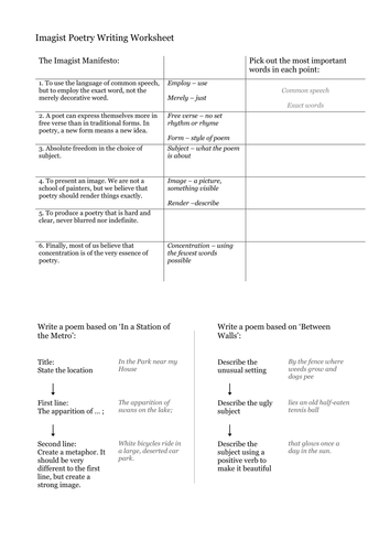 Poetry - Introduction to Modern Poetry - Reading and Writing - 2 ...