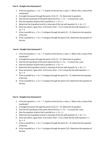 Gradient between Two Coordinates of a Line Segment | Tes