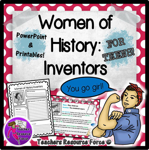 Women's History Month: Female Inventors PowerPoint and worksheets ...