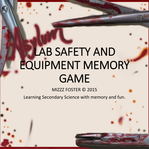 Asylum Lab Safety and Equipment Memory Game | Teaching Resources