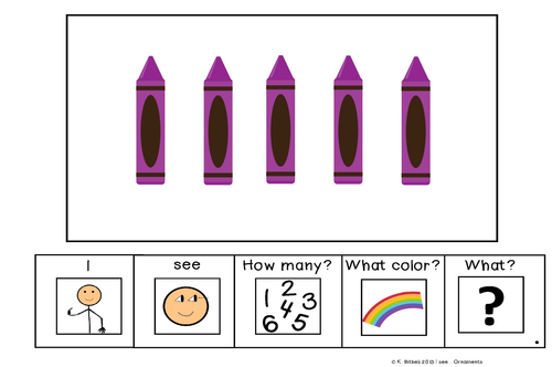 How Many? Color? What? Crayon Adapted Book Special Education Autism ...