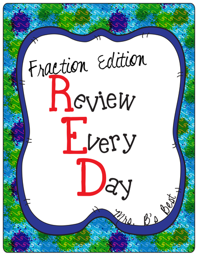 Fractions - R.E.D. (Review Every Day) | Teaching Resources