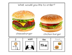 Ordering Food Menu Going out to Eat Adapted Book for Special Needs ...