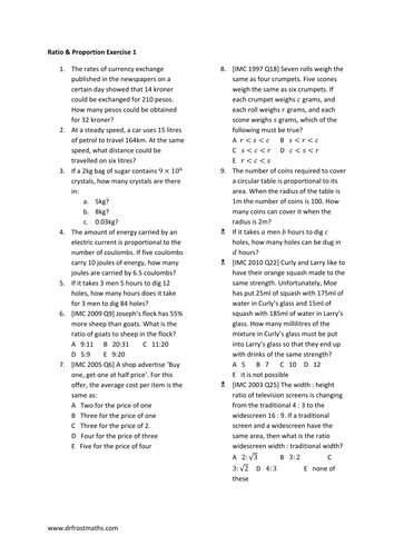 Missing Number Ratio Problems Resources | Tes