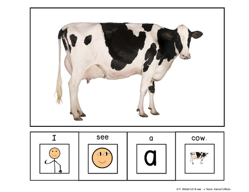I see... Farm Animal Easy Reader Special Education Autism | Teaching ...