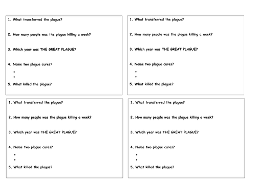 The Great Plague GCSE lesson | Teaching Resources