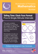 Telling Time | Worksheets/Printables | Five and Minute Interval Clock ...