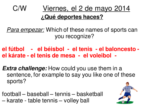 Sports in Spanish - Year 7 | Teaching Resources