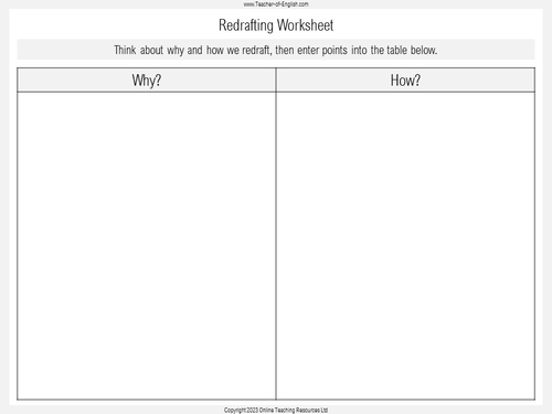 Drafting - How to Improve Writing | Teaching Resources
