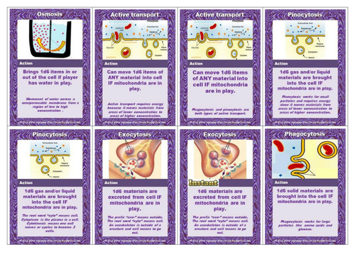 Cell Organelle and Process card game | Teaching Resources