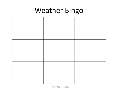 Weather bingo | Teaching Resources