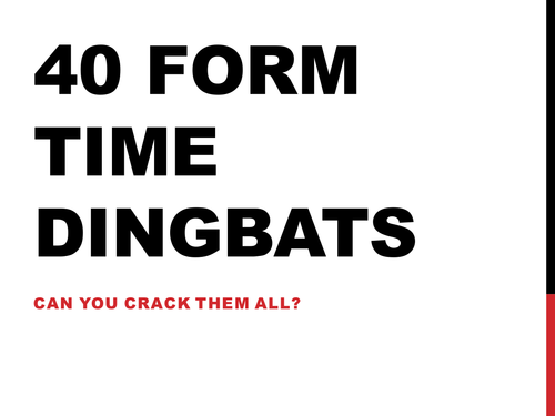 Form Time Quizzes / Activities | Teaching Resources