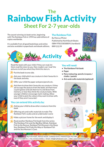 The Rainbow Fish Activity Sheet | Teaching Resources