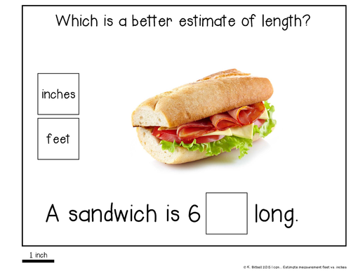 Estimate Measurement Feet Vs. Inches | Teaching Resources