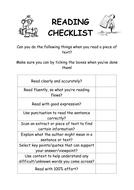 English Lesson Checklists | Teaching Resources