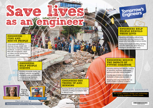'Save lives as an engineer' - classroom poster and lesson plan ...