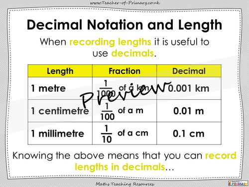 Measurement and Decimal Notation - KS2 | Teaching Resources