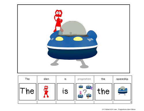 PREPOSITIONS: Alien Edition Adapted Book Special Education Autism ...