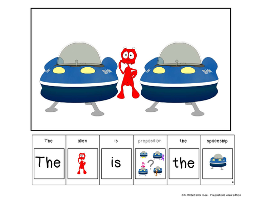 PREPOSITIONS: Alien Edition Adapted Book Special Education Autism ...