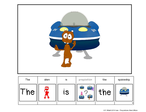 PREPOSITIONS: Alien Edition Adapted Book Special Education Autism ...