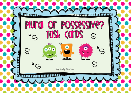 Plural or Possessive Activity Cards | Teaching Resources