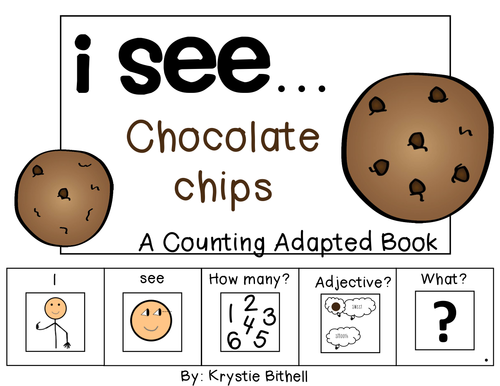 COUNTING: I see...Chocolate Chips Adapted Book Special Education Autism ...