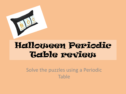 Halloween Periodic Table unscramble | Teaching Resources